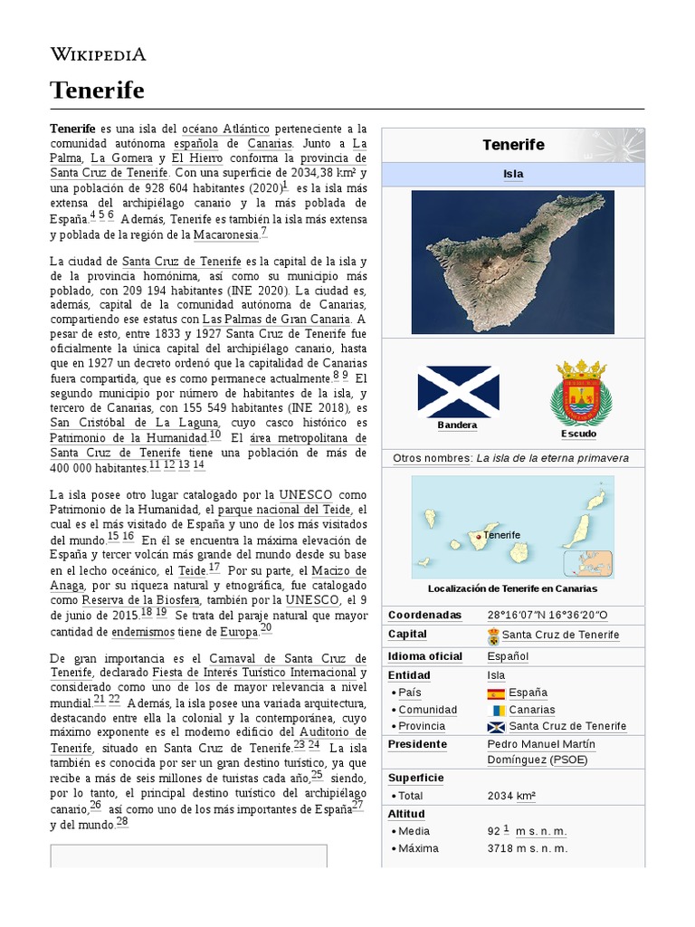 Tenerife | PDF | Islas Canarias | Clima