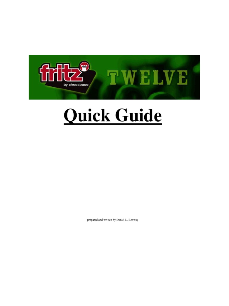 Fritz 12 Quick Guide | PDF | Computer File | Databases