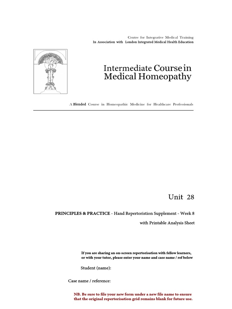 Homeopathy Repertorisation Guide | PDF | Homeopathy | Medicine