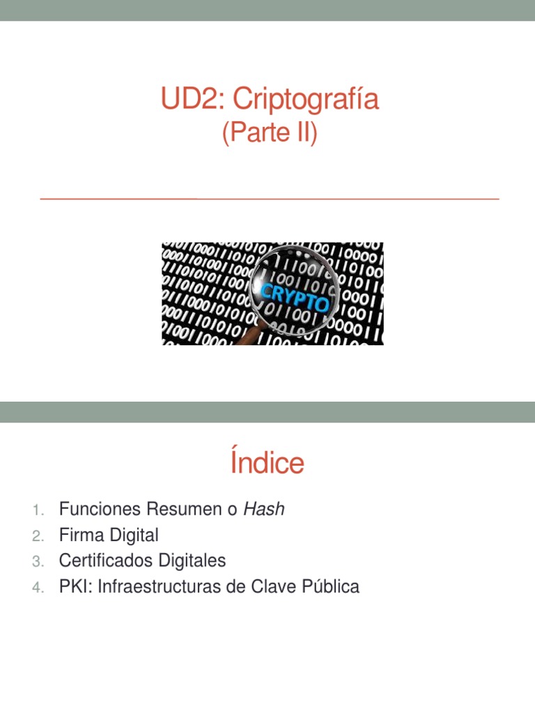 UD02 Presentacion 2 | PDF | Clave (criptografía) | Criptografía de ...