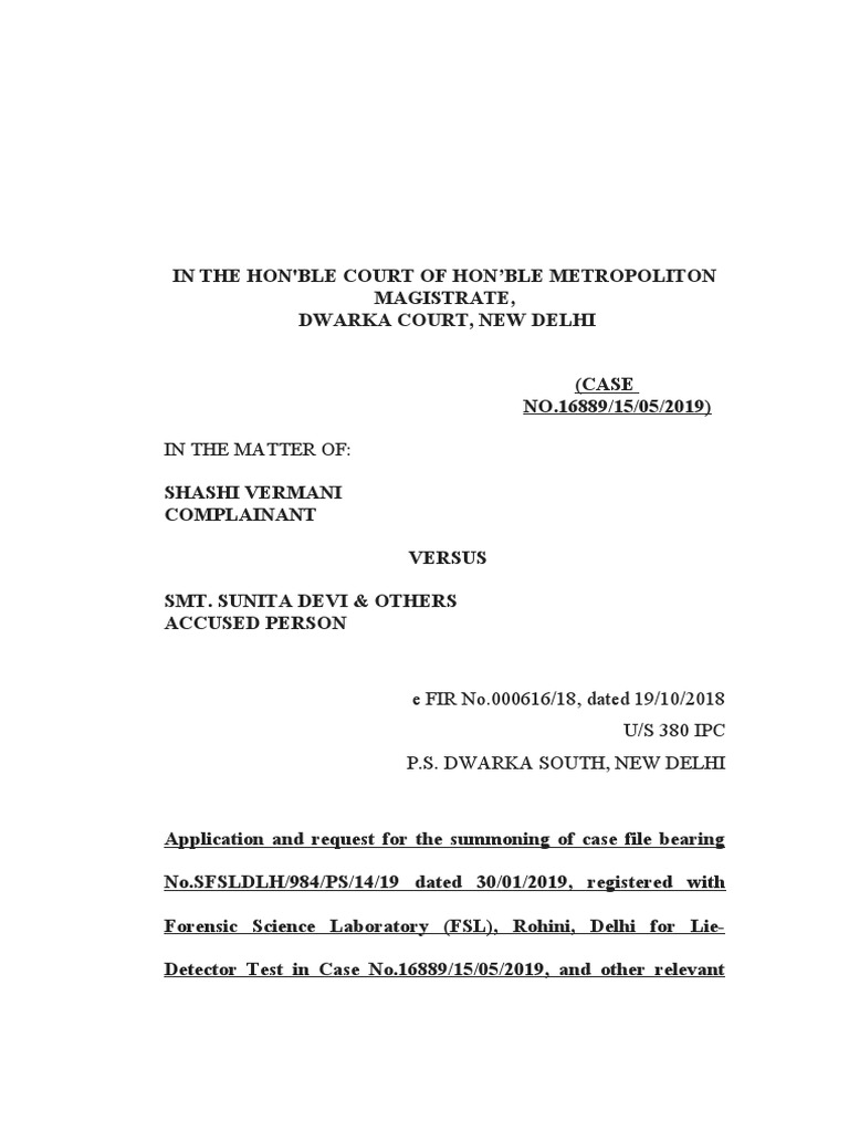 Case Matter - Final | PDF | Polygraph | Justice