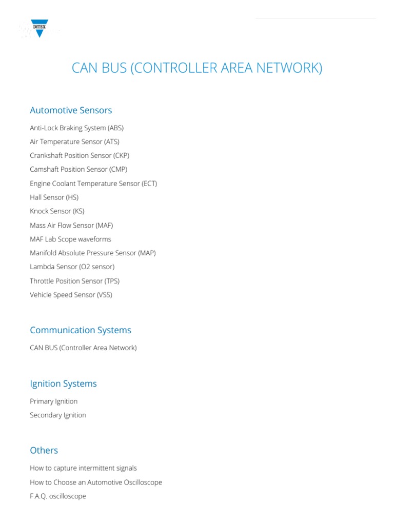 Can Bus (Controller Area Network) | PDF | Computer Network | Manufactured Goods