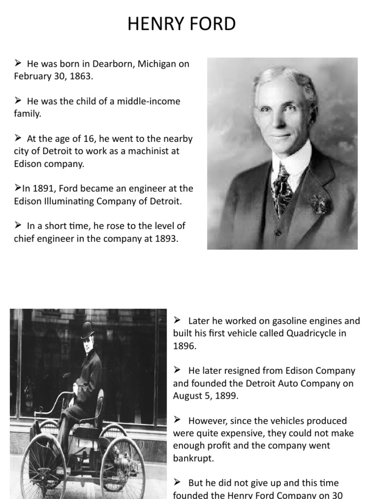 Henry Ford: Pioneer of the Auto Industry | PDF | Travel