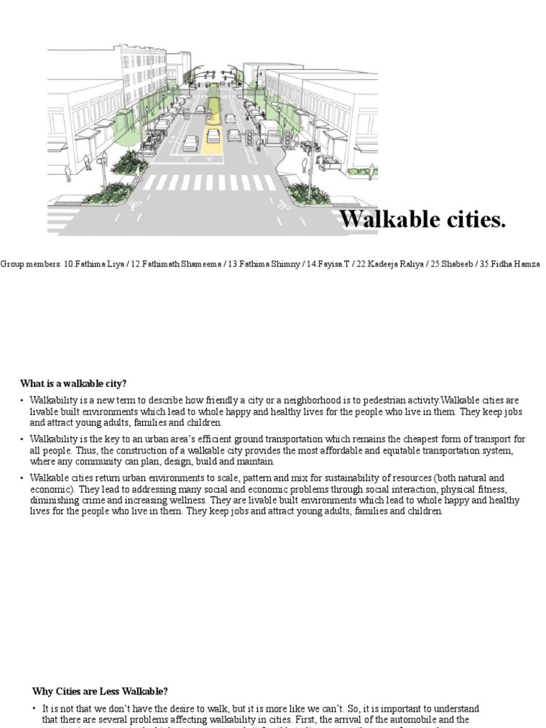 Walkable Cities | PDF | Land Transport | Urban Planning