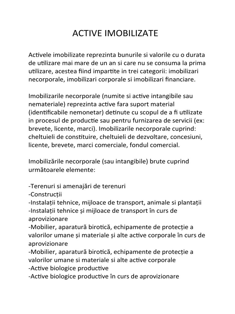 Active Imobilizate | PDF