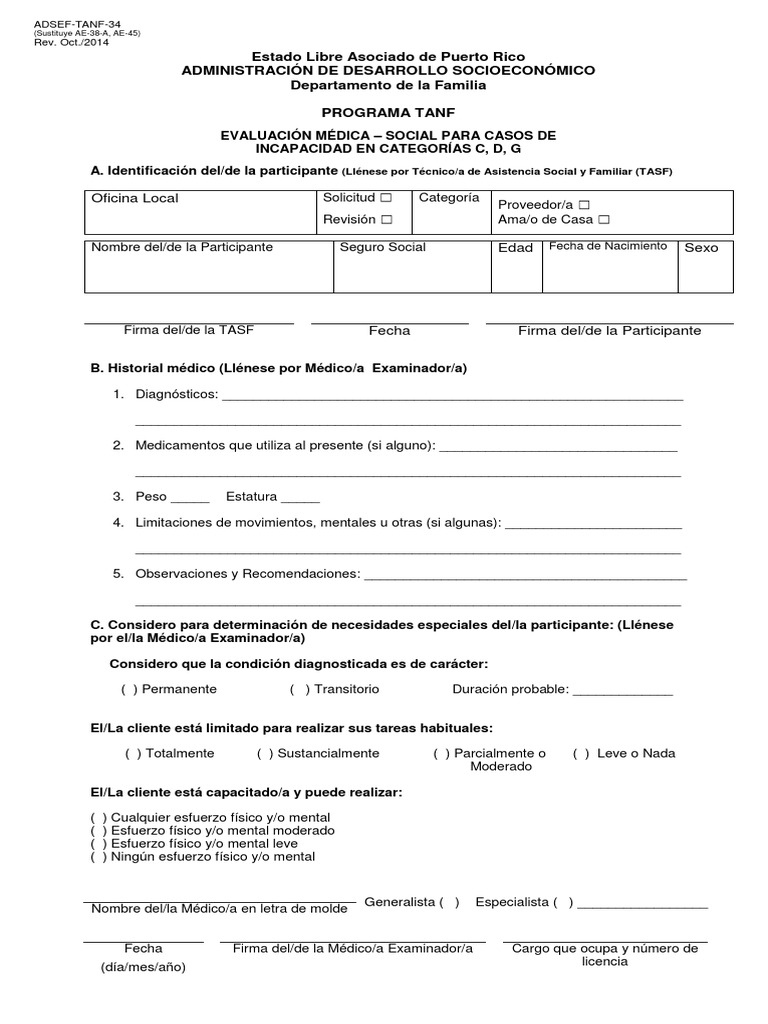 ADSEF-TANF-34 - Evaluación Médica-Social Casos Incapacidad en Cat CDG ...