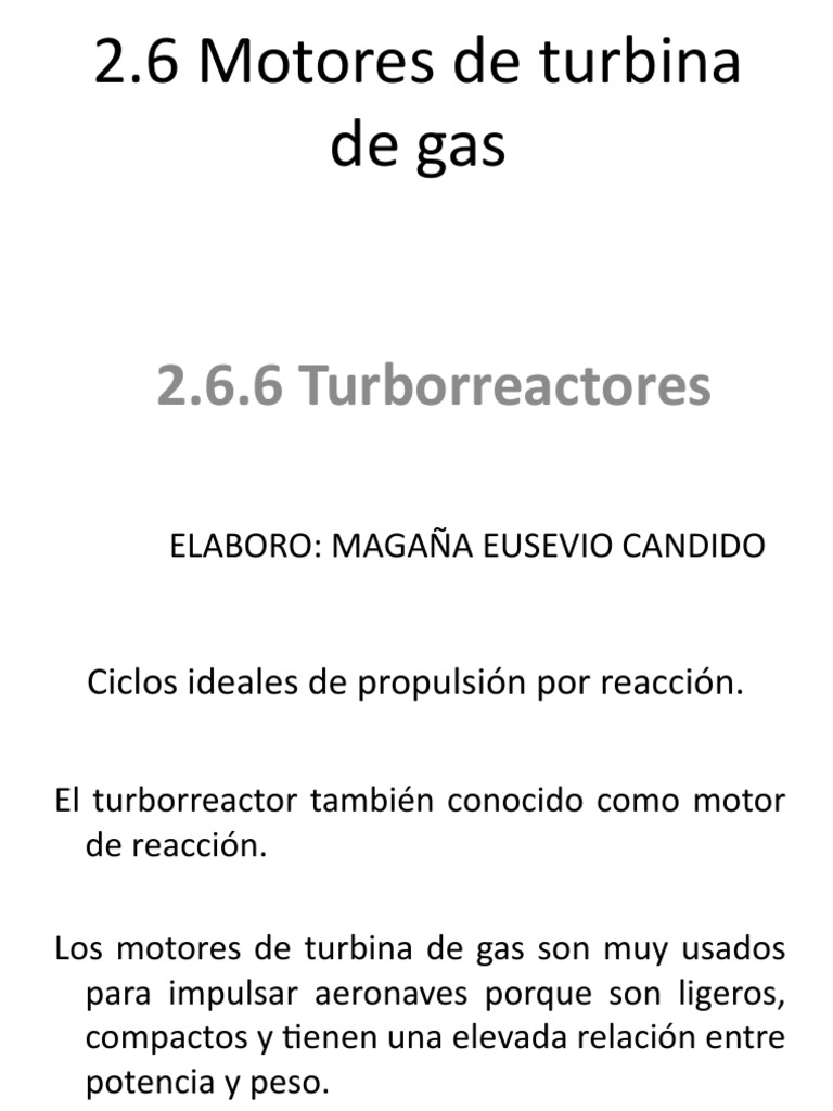Turborreactores: Ciclos y Eficiencia | PDF | Motor a reacción | Física Aplicada e Interdisciplinaria