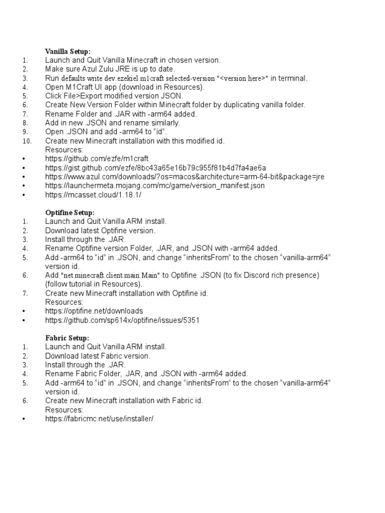 Minecraft M1 Tutorial | PDF