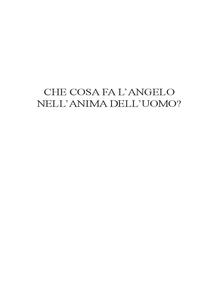 Cosa Fa Angelo Anima Uomo Rudolf Steiner | PDF