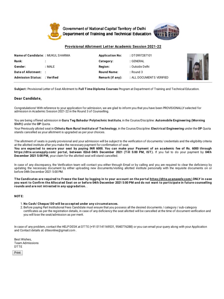 Https Dtte - Ucanapply.com Univer Public Get-Allotment-letter App Id ...