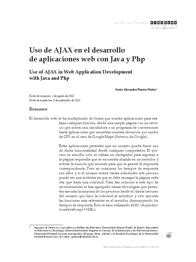 Uso de AJAX Con Java y PHP | PDF | Servidor web | Redes