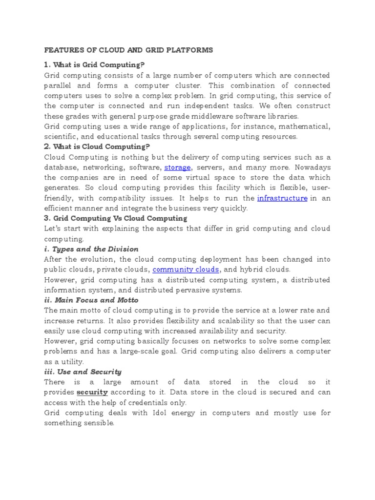 2-1-Features of Cloud and Grid Platforms | PDF | Cloud Computing | Grid ...