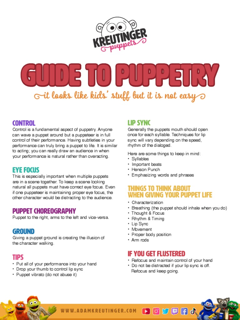 Guide-To-Puppetry - 20 1 6c | PDF | Puppets | Puppetry