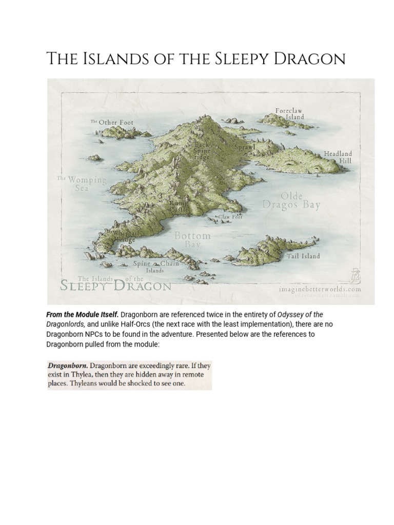 OotDL - The Islands of The Sleepy Dragon (Thylea) | PDF | Dragon