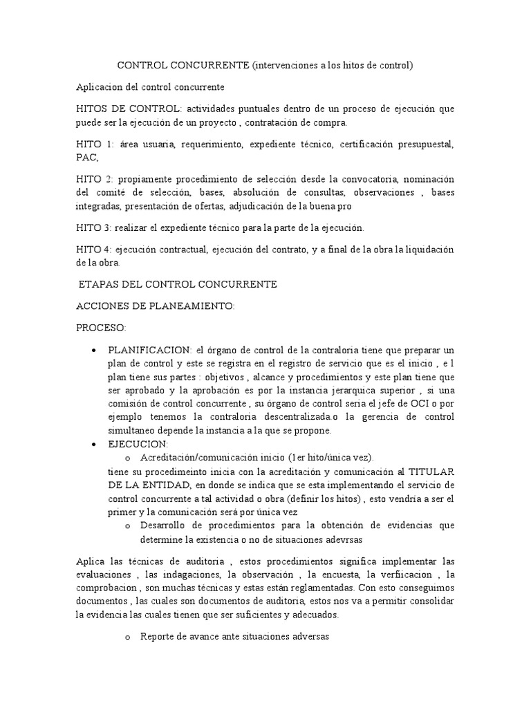 Resumen Control Concurrente | PDF | Auditoría | Planificación