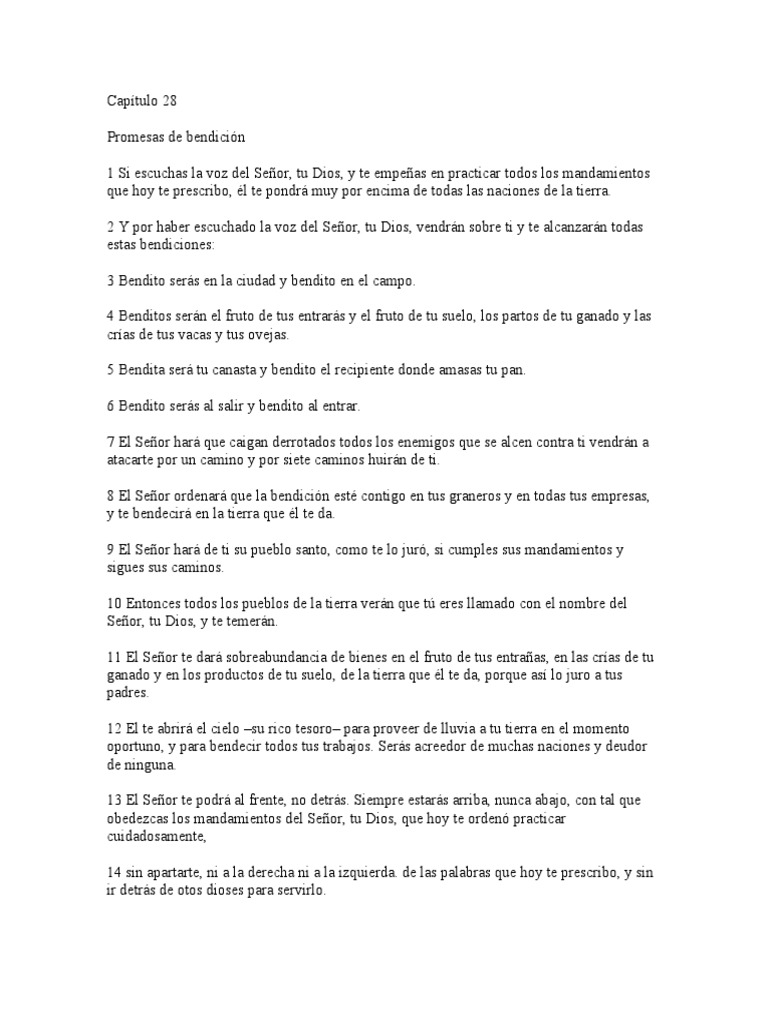 Bendiciones y Maldiciones Bíblicas | PDF | Bendición | Moisés