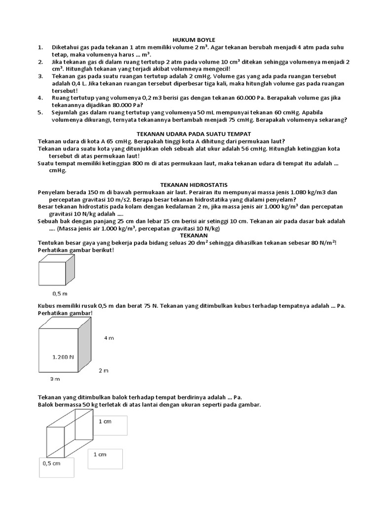 Latihan Soal Tekanan | PDF | Seni