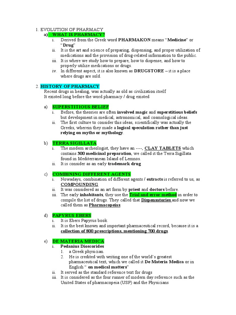 Evolution of Pharmacy | PDF | Pharmacy | Medical Prescription
