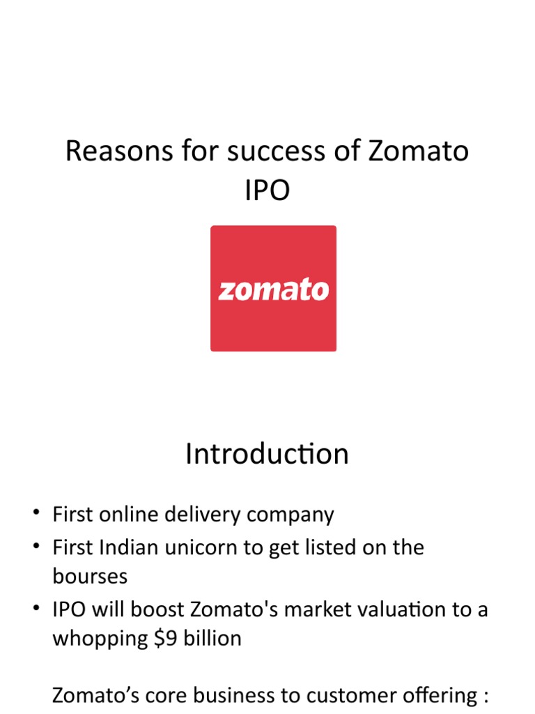 Reasons For Success of Zomato IPO | PDF | Investor | Investing