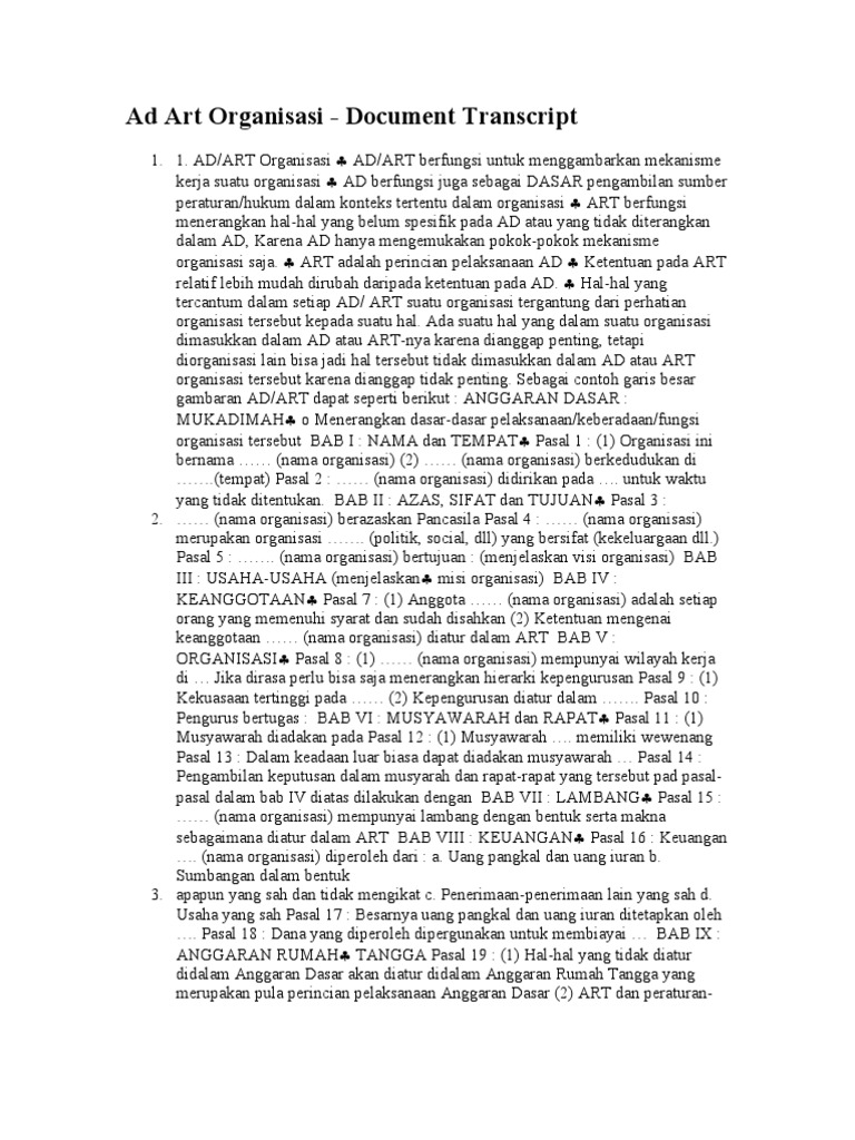 Ad Art Organisasi | PDF