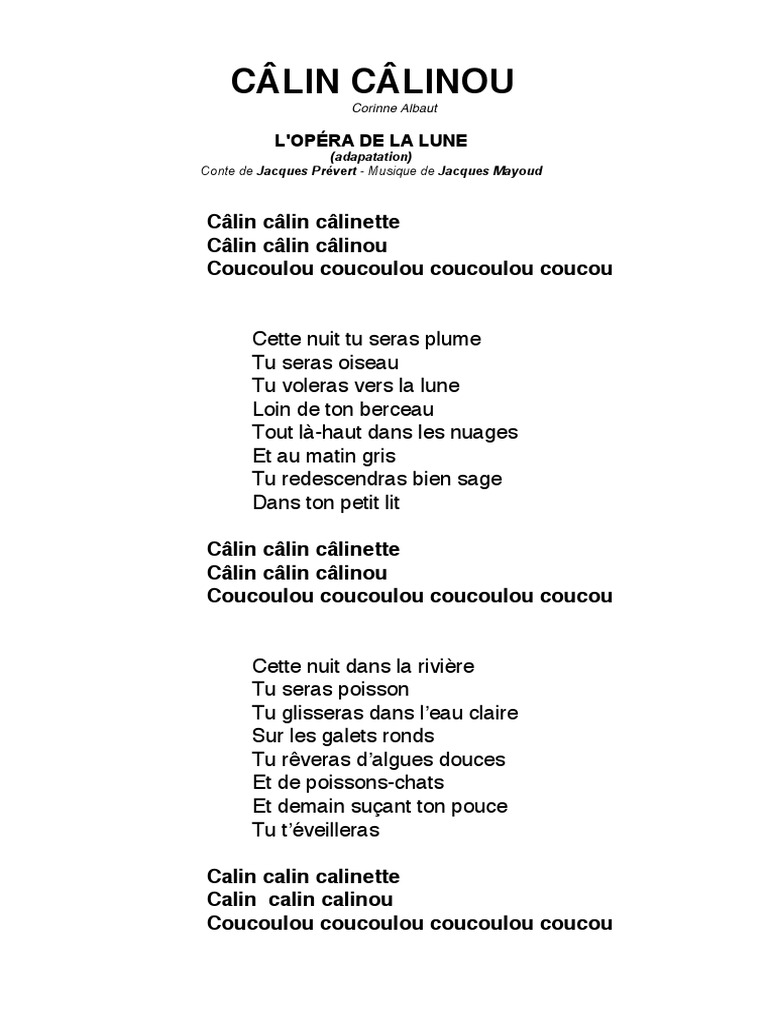 8 - Câlin Câlinou | PDF | Poésie | Jeunes adultes