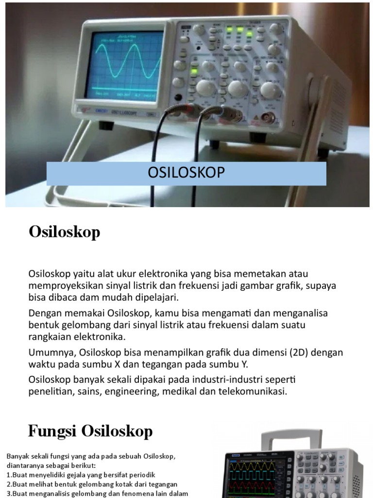 Panduan Lengkap Osiloskop | PDF | Metode & Bahan Ajar | Teknologi & Rekayasa