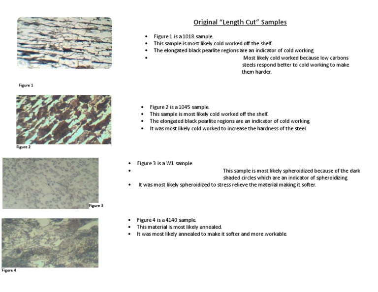Cold Worked and Annealed Steel Samples | PDF