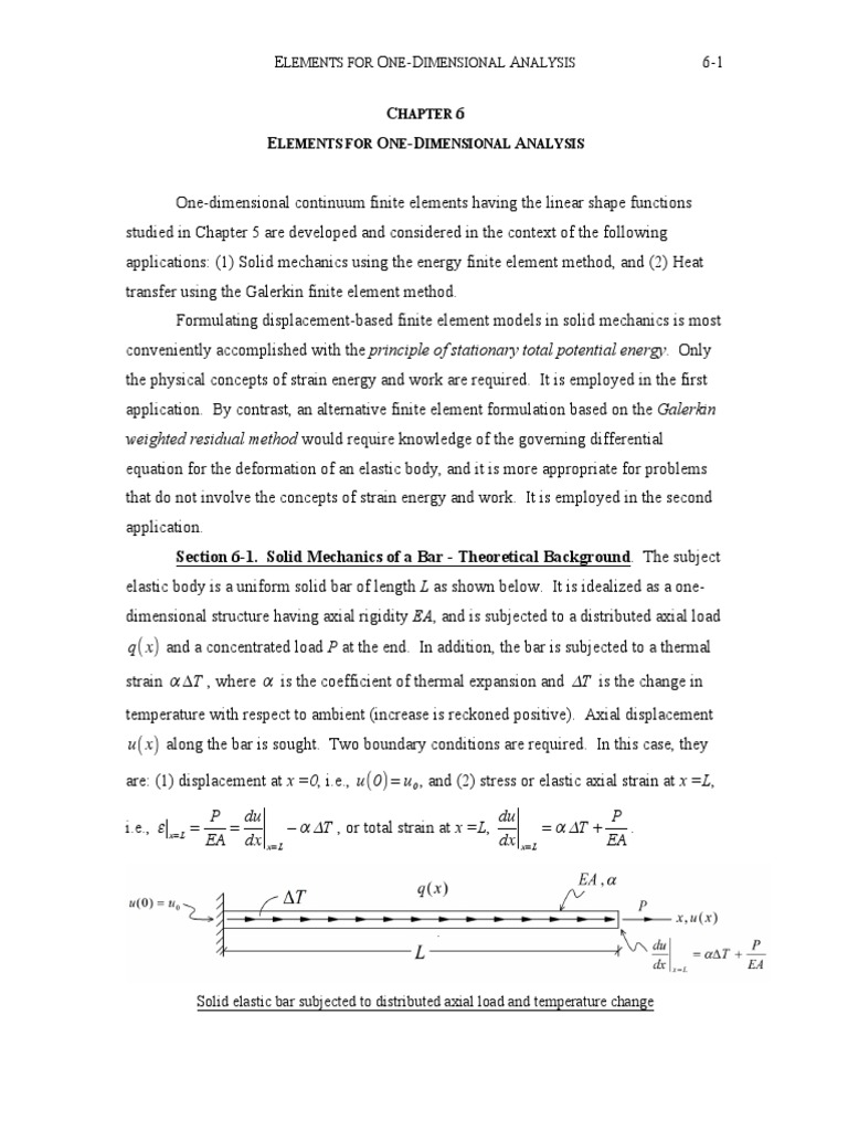 Chapter 6 | Descargar gratis PDF | Finite Element Method | Elasticity (Physics)