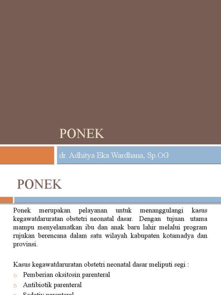 Presentasi PONEK | PDF