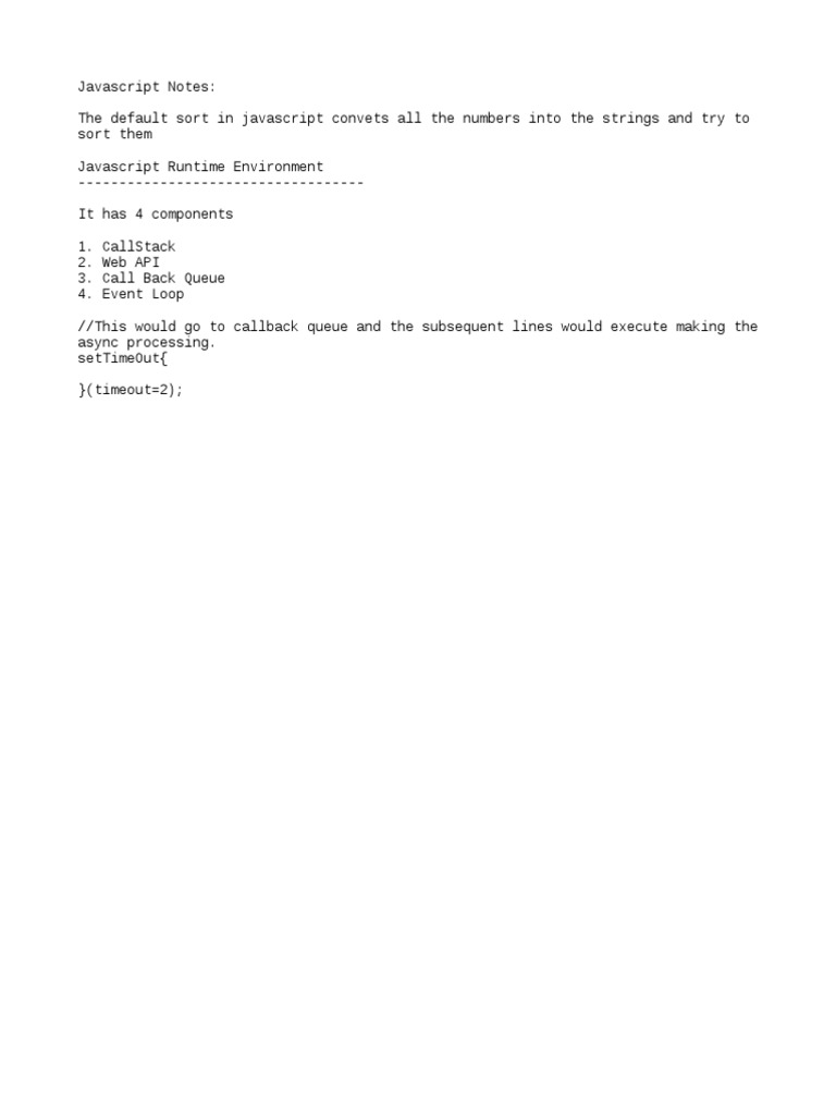 Javascript Notes | PDF