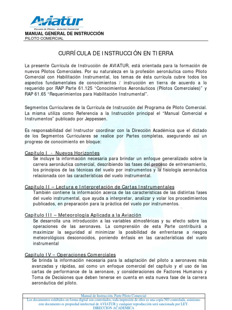 Piloto Comercial | PDF | Reglas de vuelo por instrumentos | Fabricación ...