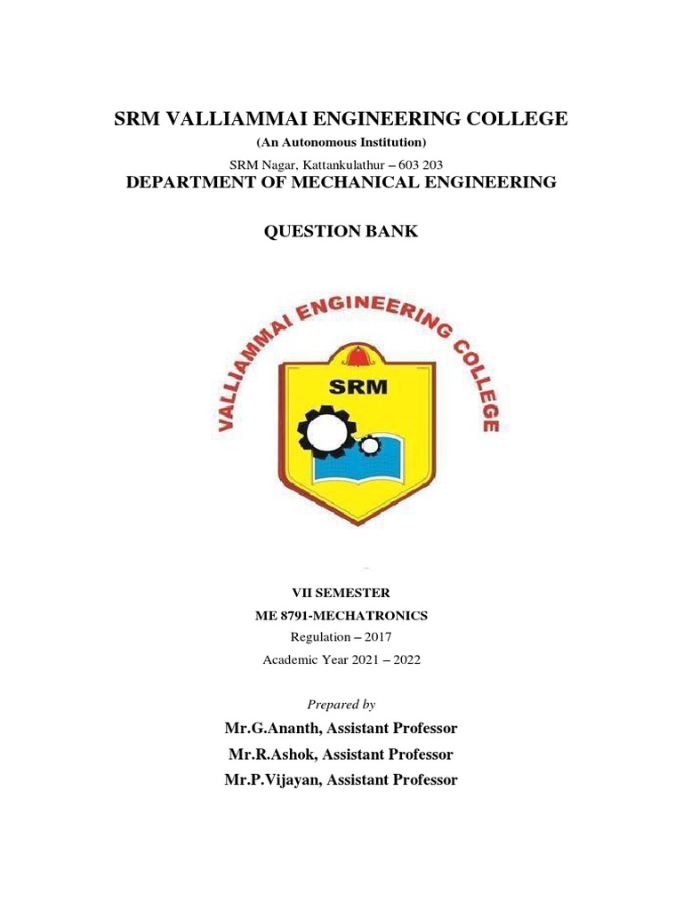ME8791 Mechatronics | PDF | Programmable Logic Controller | Central Processing Unit