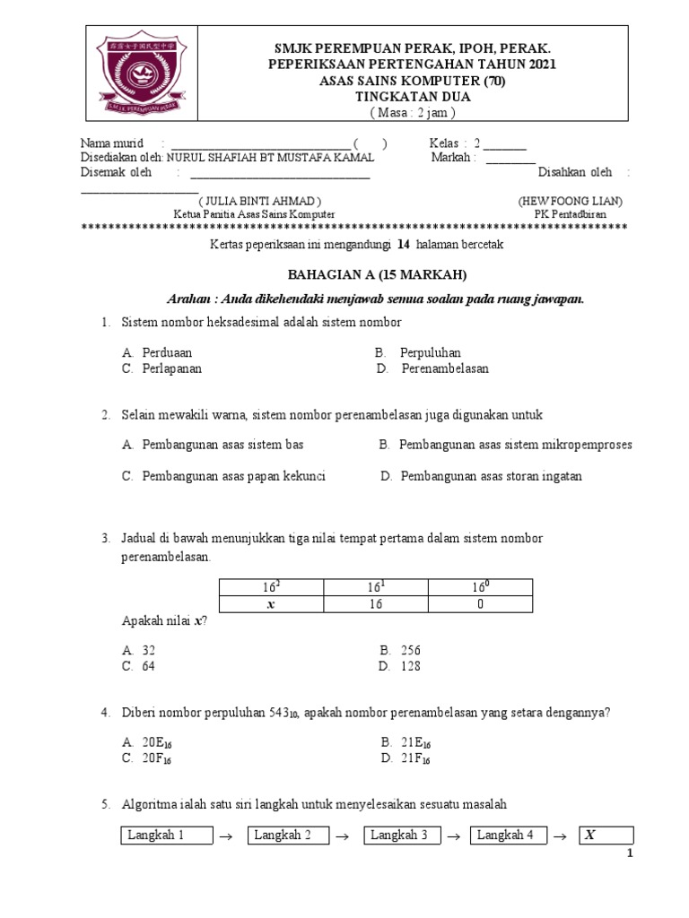 ASK TINGKATAN 2 2021 (New) | PDF
