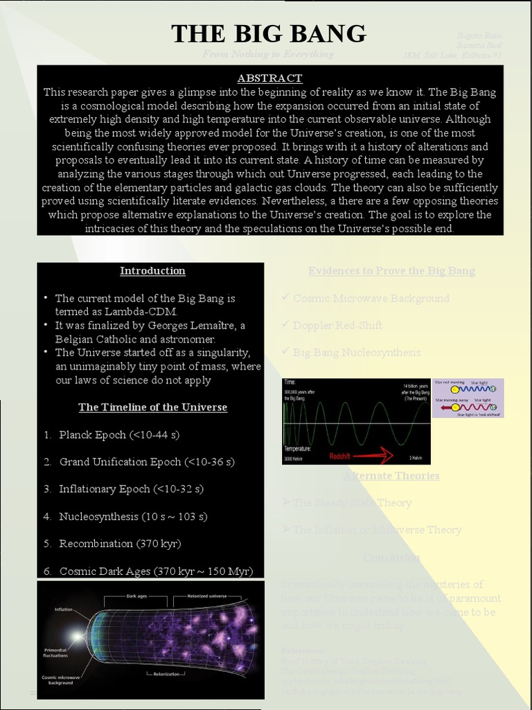The Big Bang Poster | PDF | Big Bang | Universe