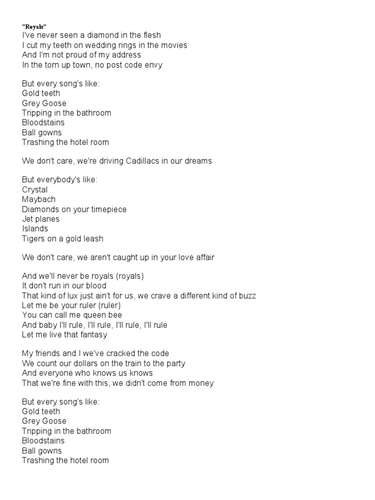 Royals | PDF | Poetry