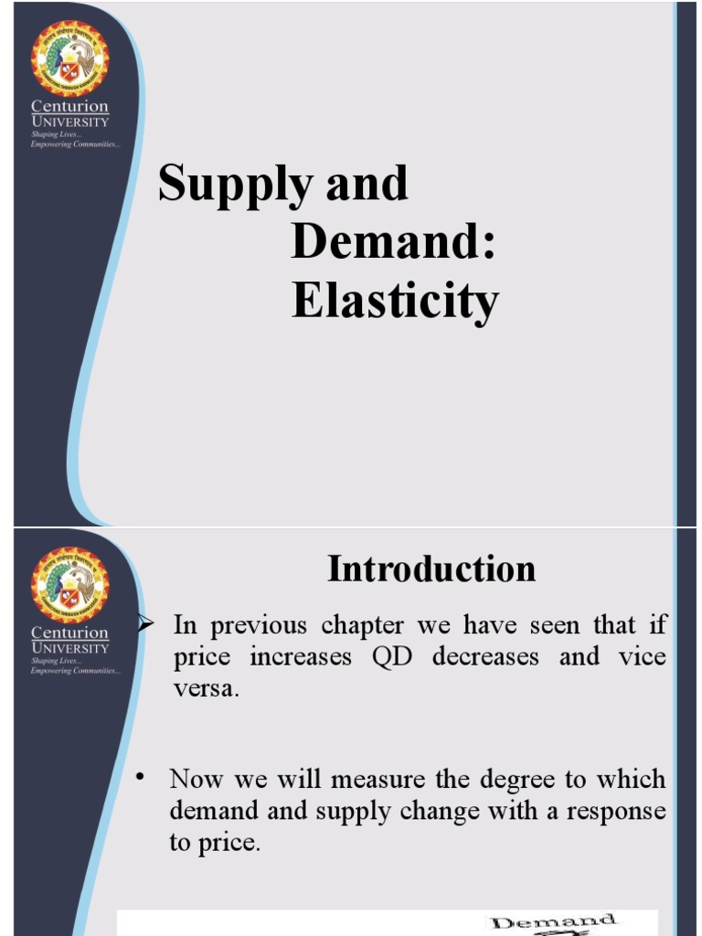 Elasticity Supply and Demand 3 | PDF | Elasticity (Economics) | Demand