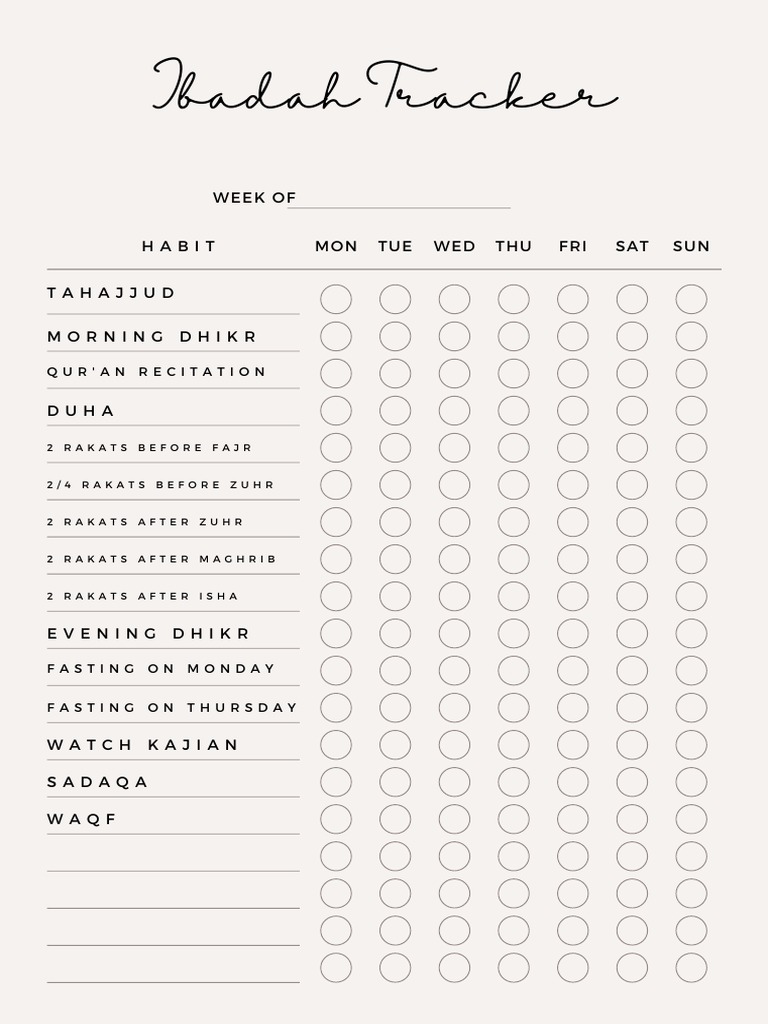 2022 Ibadah Tracker v2 | PDF