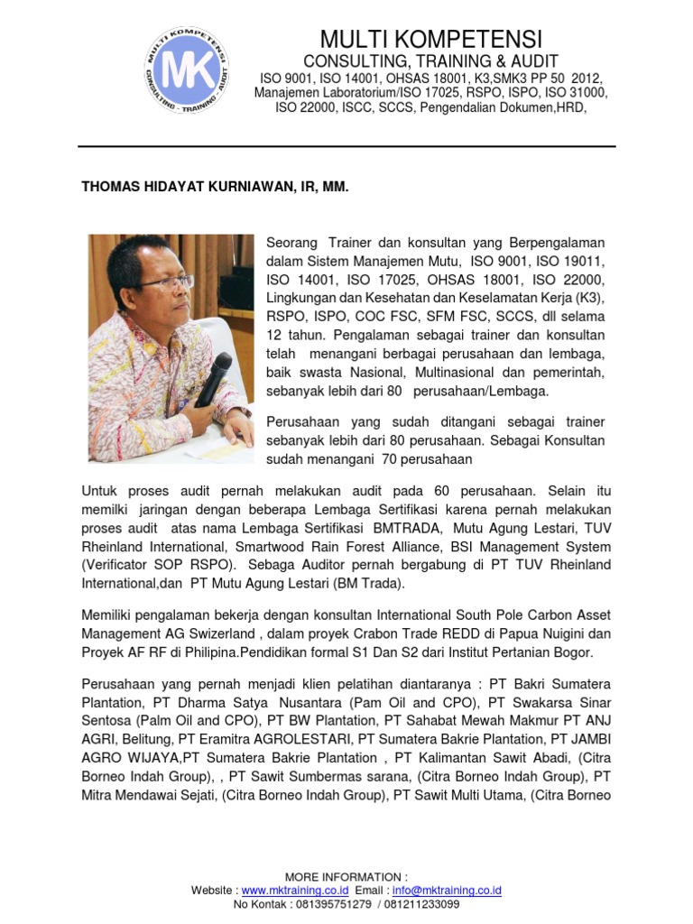 CV Thomas Hidayat Kurniawan | PDF