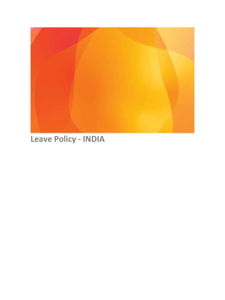 UPL Leave Policy India | PDF | Mother | Parental Leave