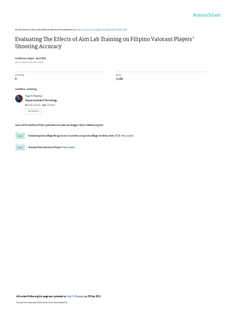 Evaluating The Effects of Aim Lab Training On Filipino Valorant Players ...
