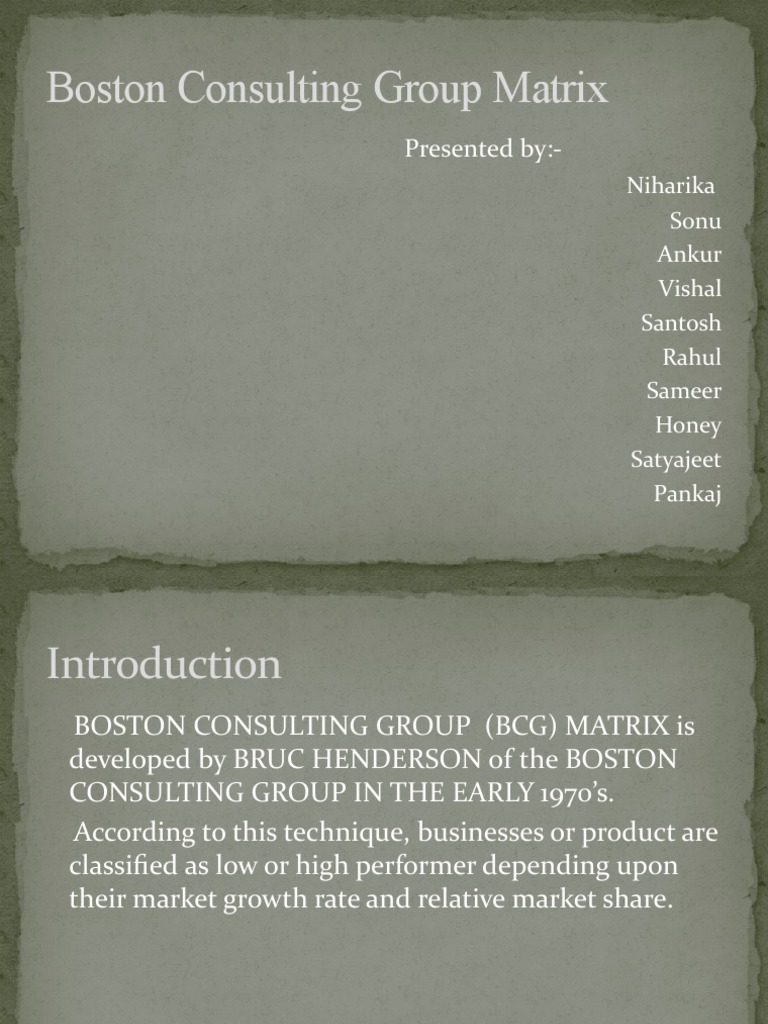 Boston Consulting Group Matrix | PDF | Economies | Business