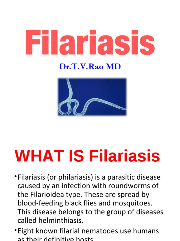 Filariasis: Dr.T.V.Rao MD | PDF | Microbiology | Medical Specialties
