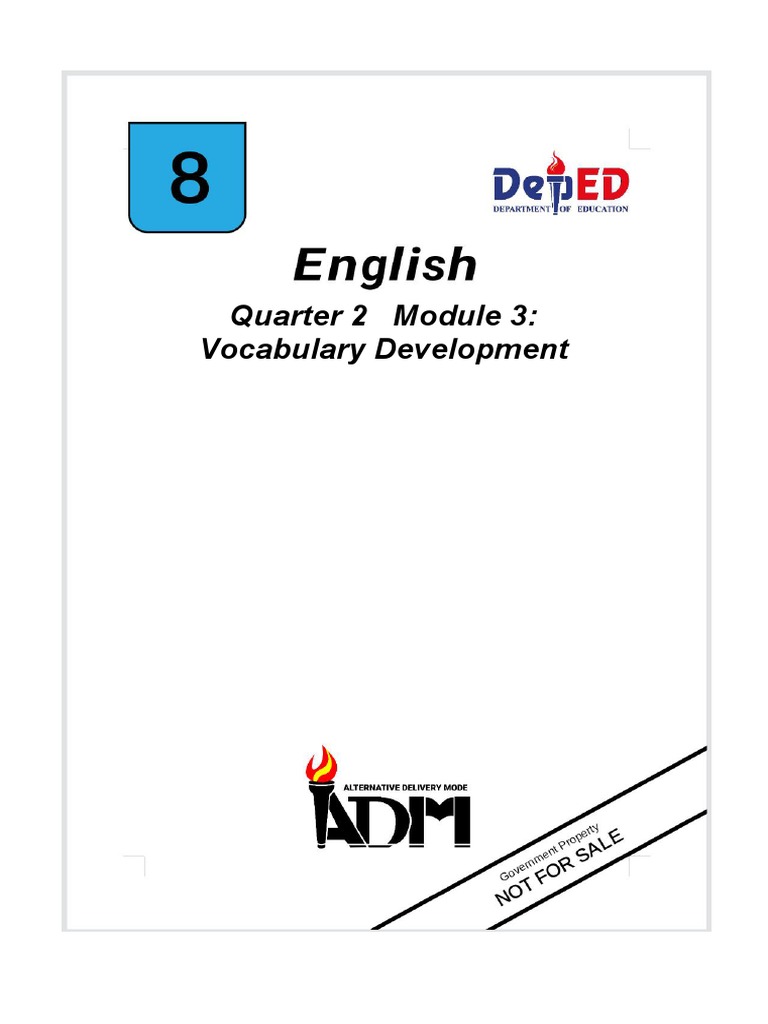 Eng8 Q2 Mod3 VocabularyDevelopment Version3 | PDF | Irony | Learning