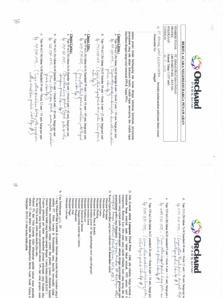 Contoh Berita Acara Negosiasi | PDF