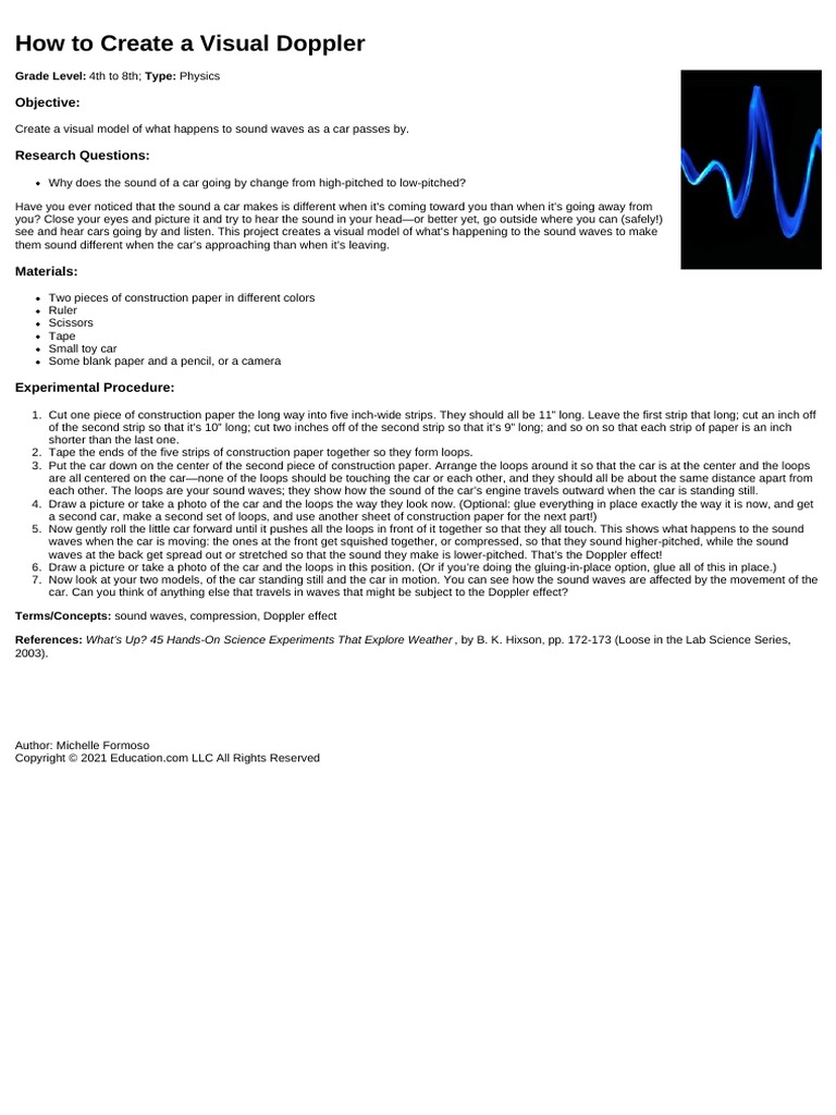 Create A Visual Doppler | PDF | Language Arts & Discipline | Foreign ...