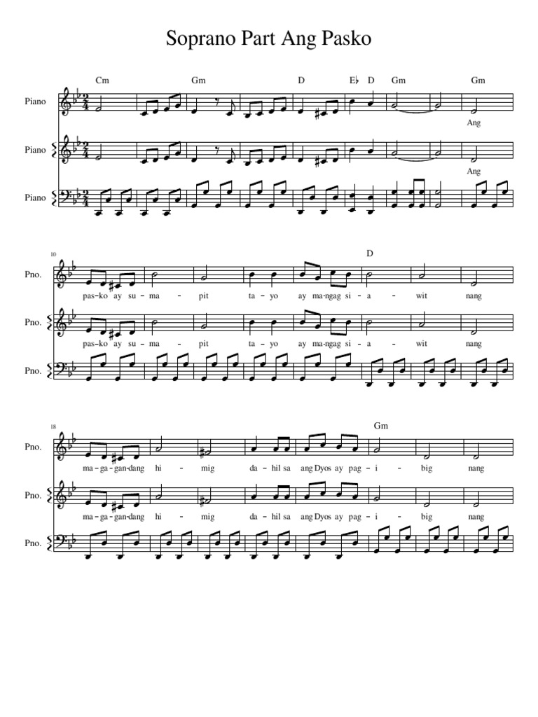 Ang Pasko Ay Sumapit SATB | PDF