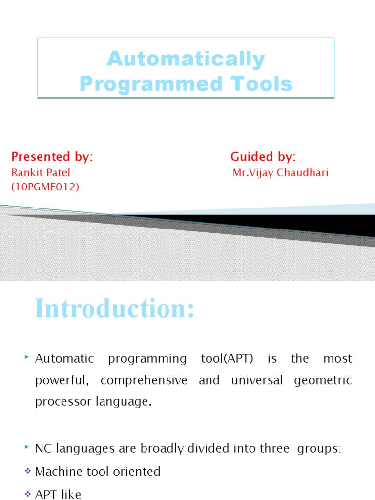 Automatically Programmed Tools | PDF | Plane (Geometry) | Computer Programming