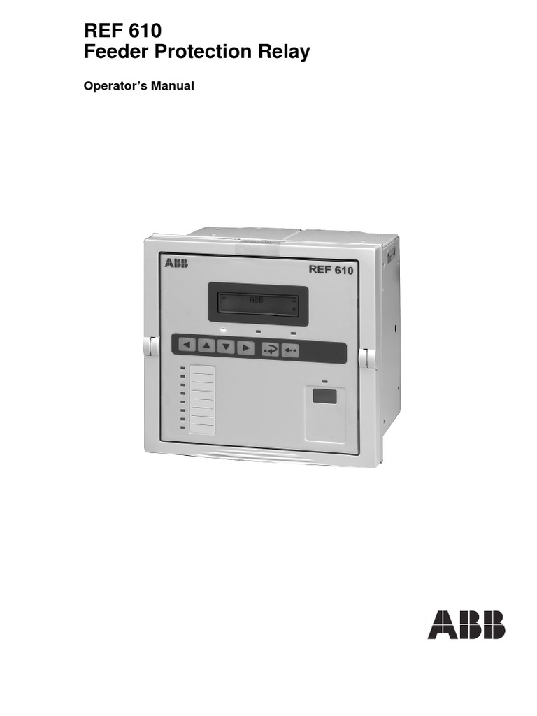 ABB 610 Manual | PDF | Menu (Computing) | Relay