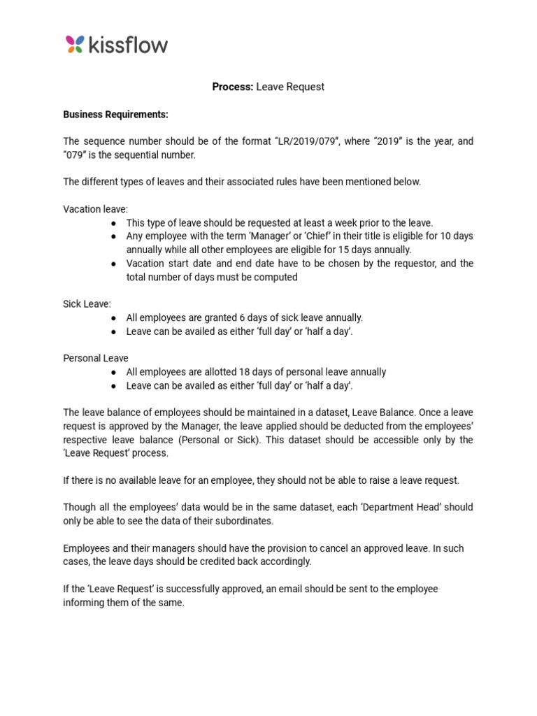 Leave Request Process Overview | PDF
