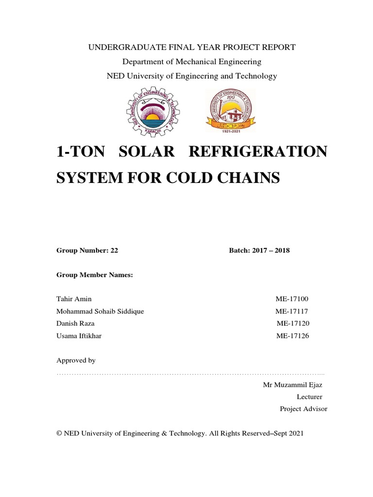 Fyp Report Full Final | PDF | Renewable Energy | Solar Energy